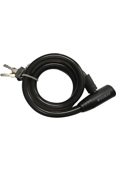 Zozo 12X800 mm Anahtarlı Bisiklet Kilidi Siyah Zozo 12X800 mm Anahtarlı Bisiklet Kilidi Siyah