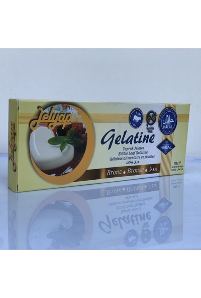 30 Yaprak, Jelyap Yaprak Jelatin 100 G, Bronze (300 Yaprak/kg)