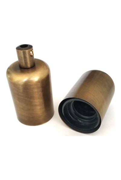 Marketcik Dekoratif Metal Eskitme Lale E27 Duy ve Demir Kablo Kilitli