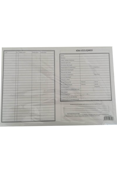 Turuncu Kira Sözleşmesi Kontratı 28X40Cm 100'Lü Paket Turuncu Kira Sözleşmesi Kontratı 28X40Cm 100'Lü Paket