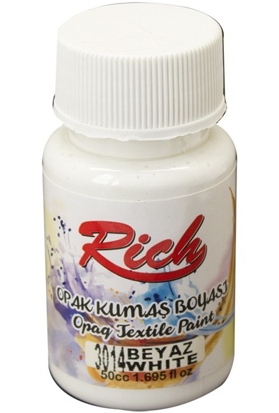 Rich Opak Kumaş Boyası 50 Cc. 3014 Beyaz