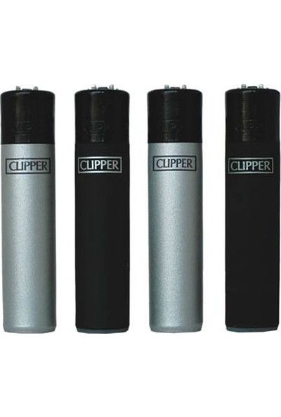 Clipper Micro Soft Taşlı Doldurulabilir Çakmak 4'Lü (Cm-220) Black&Silver Clipper Micro Soft Taşlı Doldurulabilir Çakmak 4'Lü (Cm-220) Black&Silver