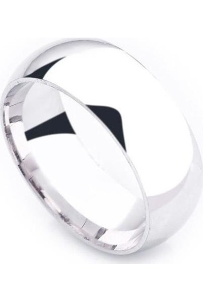 Takı Dükkanı 8 mm Bombeli Sade Gümüş Alyans Söz Nişan Yüzüğü twr15