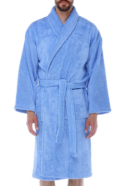 Maisonette Tek Kişilik Bornoz Takımı Mavi L Beden