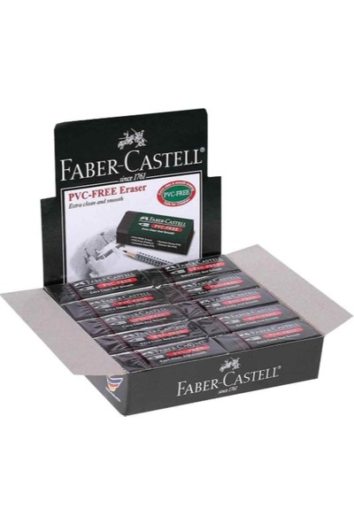 Faber-Castell 7089/20 Siyah Silgi, PVC-Free, 20'li Faber-Castell 7089/20 Siyah Silgi, PVC-Free, 20'li