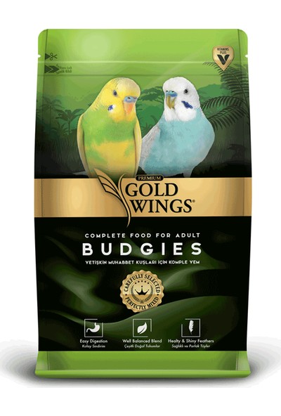 Gold Wings Premium Muhabbet Kuşu Yemi 1Kg 5'Li Paket
