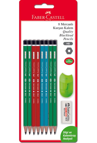 Faber-Castell Blister Mercanlı 8'li Set Kalem Faber-Castell Blister Mercanlı 8'li Set Kalem