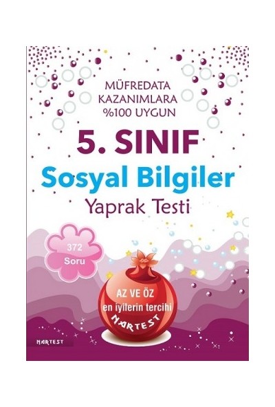 Nartest Yayınevi 5. Sınıf Sosyal Bilgiler Yaprak Test Yeni Müfredat Nartest Yayınevi 5. Sınıf Sosyal Bilgiler Yaprak Test Yeni Müfredat