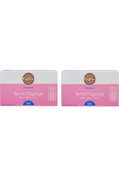 Gifrer Serum Fizyolojik 5 ml 20 Flakon 2 Adet Gifrer Serum Fizyolojik 5 ml 20 Flakon 2 Adet
