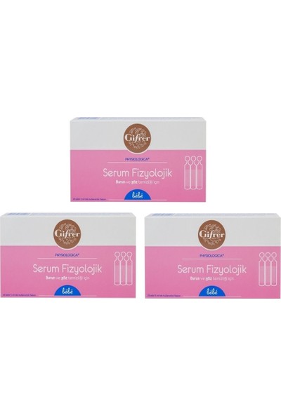 Gifrer Serum Fizyolojik 5 ml 20 Flakon 3 Adet Gifrer Serum Fizyolojik 5 ml 20 Flakon 3 Adet