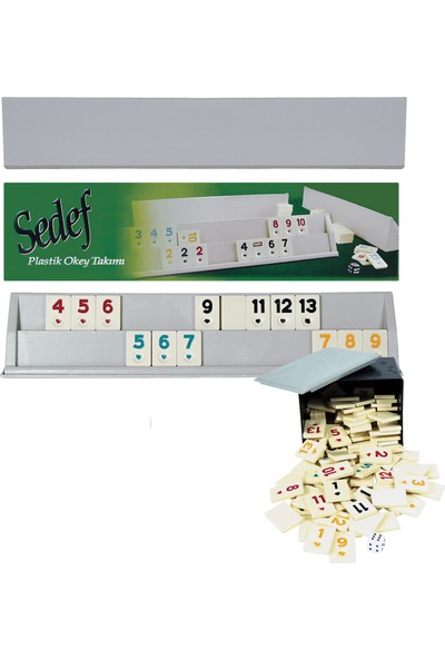 Sedef Okey Plastik Okey Takımı Büyük Boy Sedef Okey Plastik Okey Takımı Büyük Boy