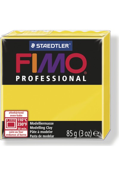 Staedtler Fimo Professional Polimer Kil 85 Gr. 100 Saf Sarı Staedtler Fimo Professional Polimer Kil 85 Gr. 100 Saf Sarı