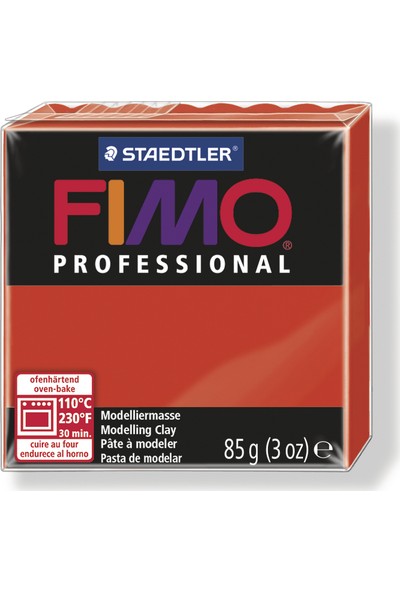 Staedtler Fimo Professional Polimer Kil 85 Gr. 200 Saf Kırmızı Staedtler Fimo Professional Polimer Kil 85 Gr. 200 Saf Kırmızı