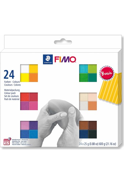 Staedtler Fimo Soft Basic Polimer Kil Seti 24 Renk x 25 Gr. Staedtler Fimo Soft Basic Polimer Kil Seti 24 Renk x 25 Gr.