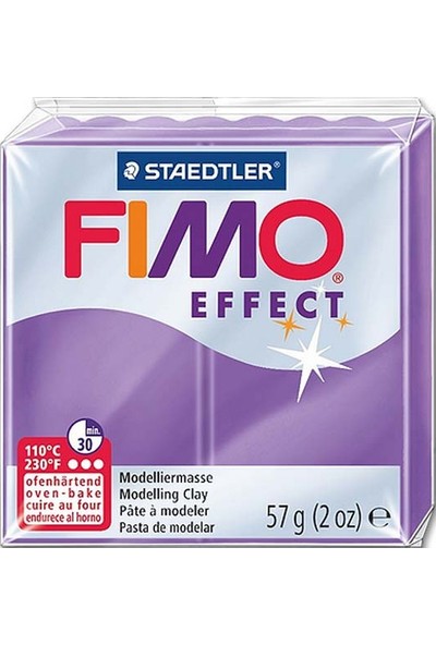 Staedtler Fimo Effect Polimer Kil 57 Gr. 604 Purple (Transparan)
