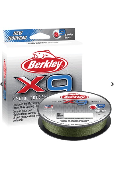 Berkley X9 Braid Tresse İp Olta Misinası