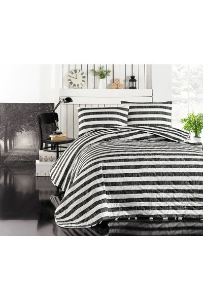 Eponj Home Kapitone Yatak Örtüsü Seti Çift Kişilik Hook Siyah Eponj Home Kapitone Yatak Örtüsü Seti Çift Kişilik Hook Siyah