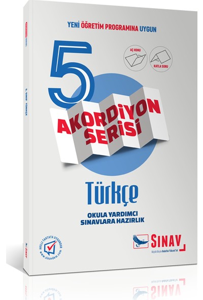 Sınav Yayınları 5. Sınıf Türkçe Akordiyon Kitap