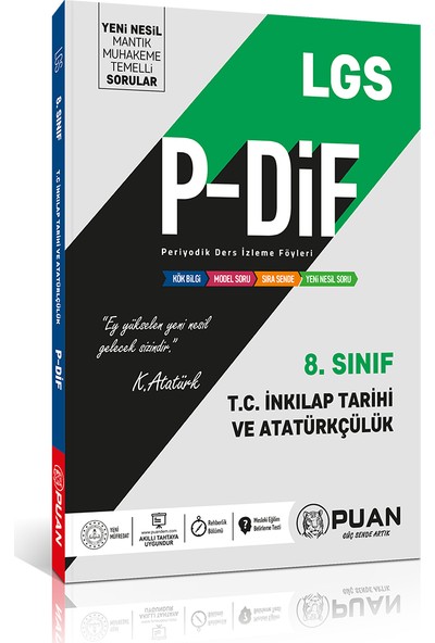 Puan Yayınları 8. Sınıf LGS T.C. İnkılap Tarihi ve Atatürkçülük PDİF Konu Anlatım Föyleri Puan Yayınları 8. Sınıf LGS T.C. İnkılap Tarihi ve Atatürkçülük PDİF Konu Anlatım Föyleri