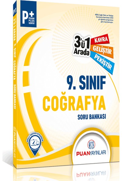 Puan Yayınları 9. Sınıf Coğrafya 3'ü 1 Arada Soru Bankası
