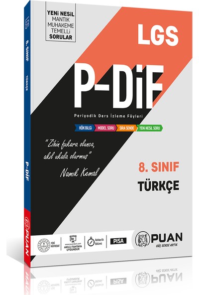 Puan Yayınları 8. Sınıf LGS Türkçe PDİF Konu Anlatım Föyleri