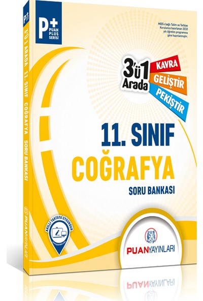 Puan Yayınları 11. Sınıf Coğrafya 3'ü 1 Arada Soru Bankası