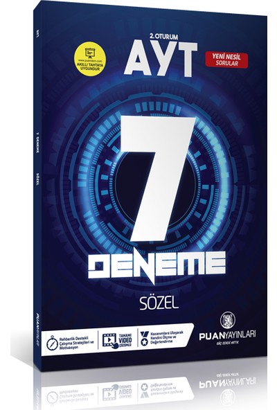 Puan Yayınları AYT Sözel Video Çözümlü 7 Deneme