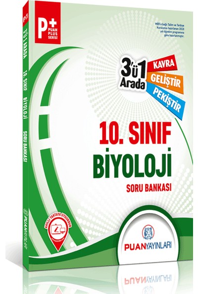 Puan Yayınları 10. Sınıf Biyoloji 3'ü 1 Arada Soru Bankası