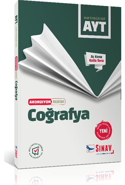 Sınav Yayınları AYT Coğrafya Akordiyon Kitap