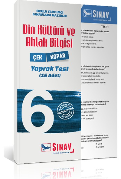 Sınav Yayınları 6. Sınıf Din Kültürü ve Ahlak Bilgisi Yaprak Test Sınav Yayınları 6. Sınıf Din Kültürü ve Ahlak Bilgisi Yaprak Test