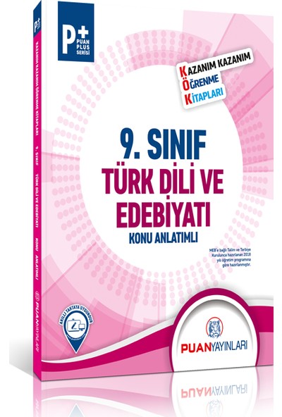 Puan Yayınları 9. Sınıf Türk Dili ve Edebiyatı Kök Konu Anlatımlı