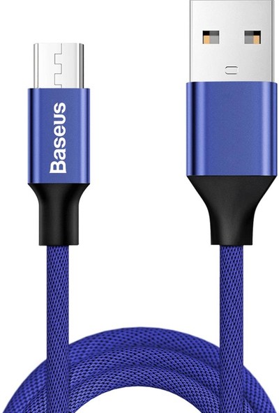 Baseus Yiven Micro USB Şarj Ve Data Kablosu - Camyw-A13 Mavi 1 m Baseus Yiven Micro USB Şarj Ve Data Kablosu - Camyw-A13 Mavi 1 m