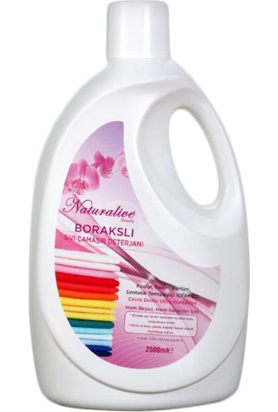 Naturalive Borakslı Sıvı Çamaşır Deterjanı 2,5lt