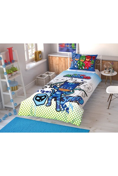 Taç Lisanslı Çek Canlandır Tek Kişilik Nevresim Takımı Pj Masks Taç Lisanslı Çek Canlandır Tek Kişilik Nevresim Takımı Pj Masks