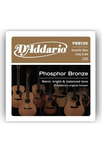 Daddario Pbb130 Single Bas Phosphor Brz 130 Daddario Pbb130 Single Bas Phosphor Brz 130