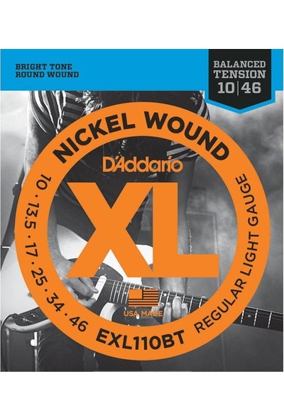 Daddario Exl110Bt Elektro Tel Set Gtr Bal Xl Reg.Lite