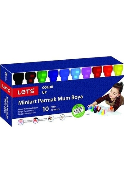 Miniart Parmak Mum Boya 10 Renk - Lets Miniart Parmak Mum Boya 10 Renk - Lets