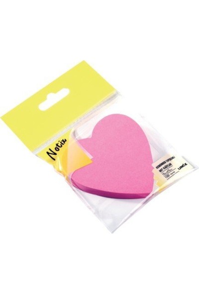 Notix Yapışkanlı Not Kağıdı Neon Kalp 100Yp Postit Notix Yapışkanlı Not Kağıdı Neon Kalp 100Yp Postit