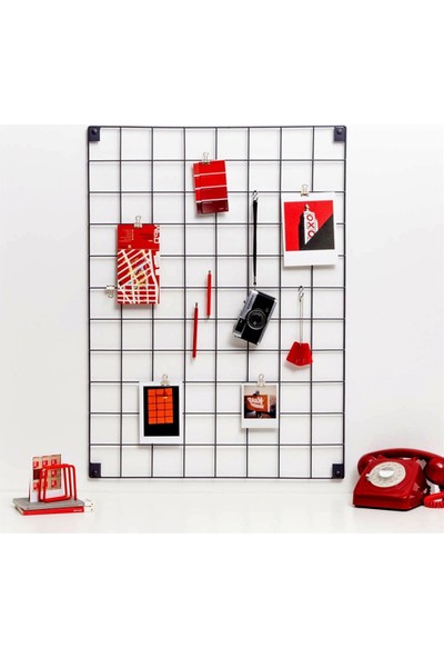 Fotoğraf Askılığı Tel Askılık Notluk Metal Pano (65X41) Fotoğraf Askılığı Tel Askılık Notluk Metal Pano (65X41)