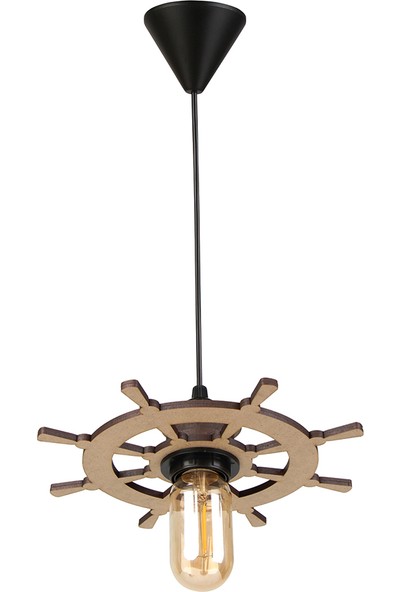 Morvizyon Dekoratif Dümen Doğal Ahşap Avize L204 Morvizyon Dekoratif Dümen Doğal Ahşap Avize L204