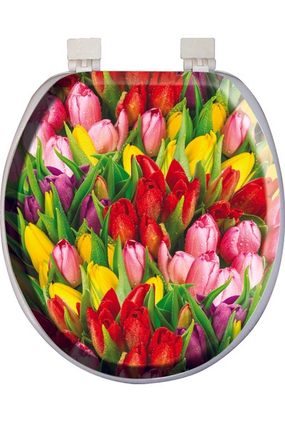 Softy Softy Classic Lale Desen Yumuşak Klozet Kapağı