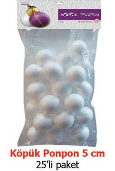 Vincent Foam Ball - Strafor Köpük Top 5 Cm. 25 Adet Vincent Foam Ball - Strafor Köpük Top 5 Cm. 25 Adet
