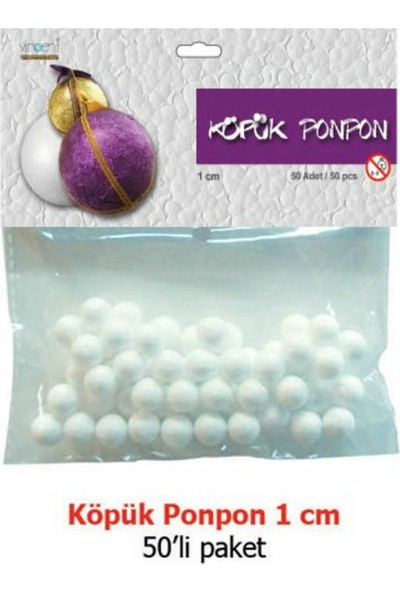 Vincent Foam Ball - Strafor Köpük Top 1 Cm. 50 Adet Vincent Foam Ball - Strafor Köpük Top 1 Cm. 50 Adet