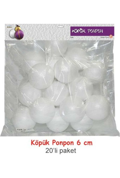 Vincent Foam Ball - Strafor Köpük Top 6 Cm. 20 Adet Vincent Foam Ball - Strafor Köpük Top 6 Cm. 20 Adet