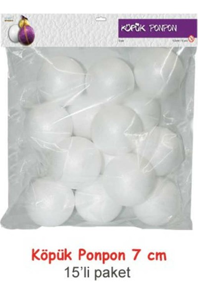 Vincent Foam Ball - Strafor Köpük Top 7 Cm. 15 Adet Vincent Foam Ball - Strafor Köpük Top 7 Cm. 15 Adet