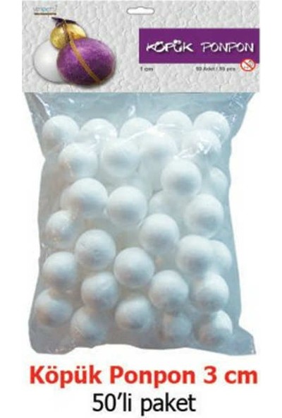 Vincent Foam Ball - Strafor Köpük Top 3 Cm. 50 Adet Vincent Foam Ball - Strafor Köpük Top 3 Cm. 50 Adet