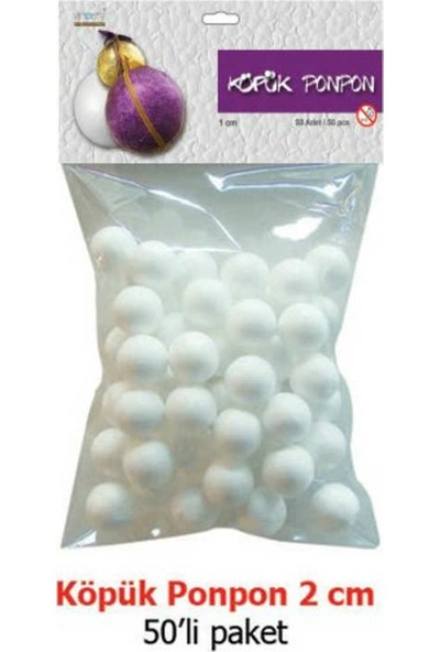Vincent Foam Ball - Strafor Köpük Top 2 Cm. 50 Adet Vincent Foam Ball - Strafor Köpük Top 2 Cm. 50 Adet