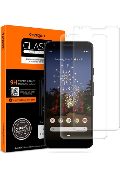 Spigen Google Pixel 3a Cam Ekran Koruyucu GLAS.tR SLIM (2 Adet) - F23GL26444 Spigen Google Pixel 3a Cam Ekran Koruyucu GLAS.tR SLIM (2 Adet) - F23GL26444