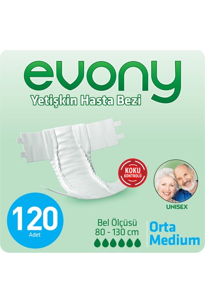Evony Yetişkin Hasta Bezi Medıum 120' li