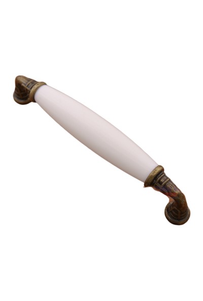 Azm Porselen Görünümlü Kulp Antik Sarı Düz 128 mm Azm Porselen Görünümlü Kulp Antik Sarı Düz 128 mm